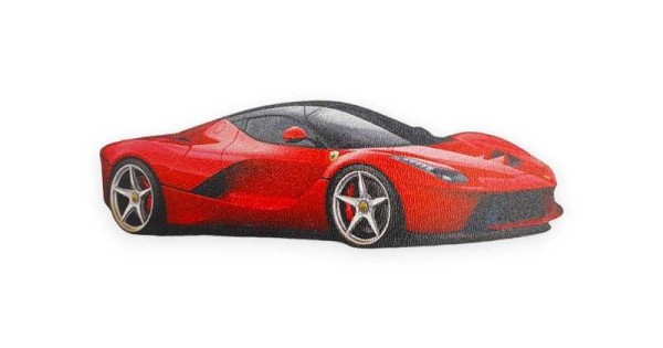 Ξύλινη εκτυπωμένη Ferrari | Ρομαντική Διακόσμηση Crafters.gr